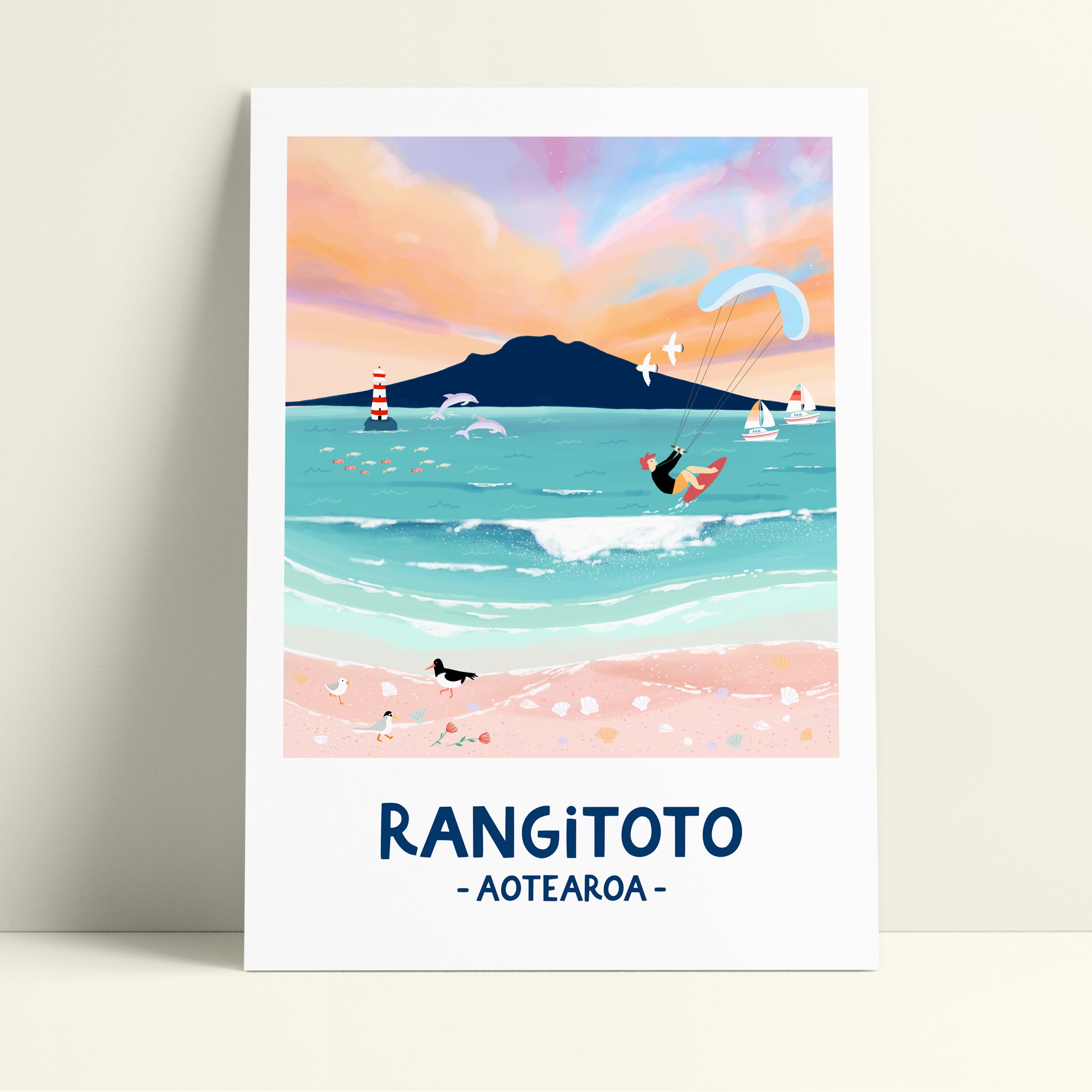 Rangitoto in Pastel – Drawing the Way