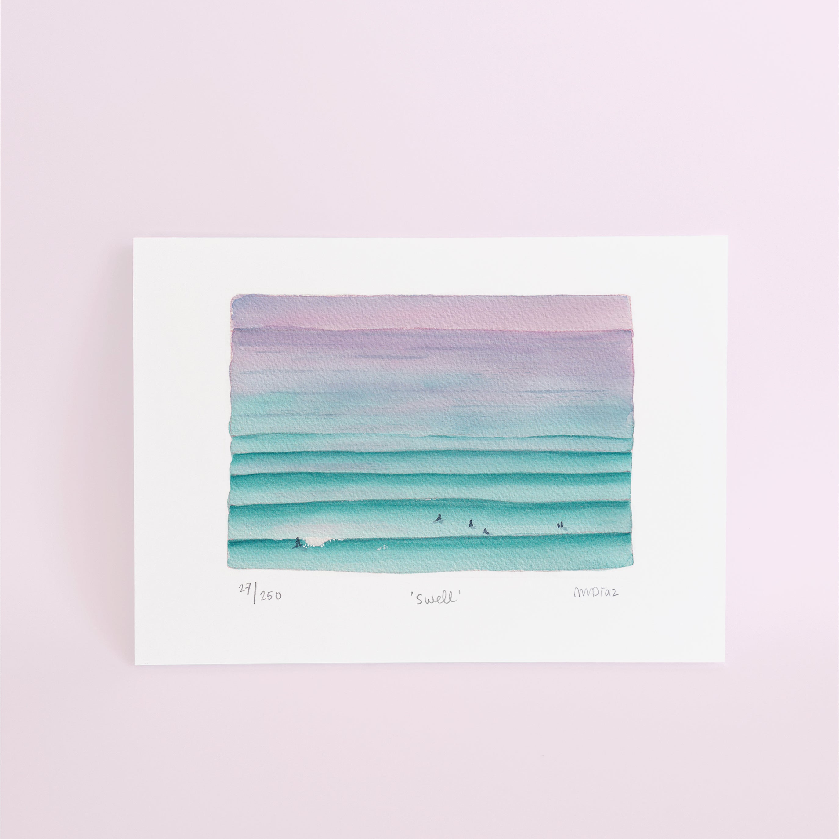 Swell Watercolour art print – Drawing the Way