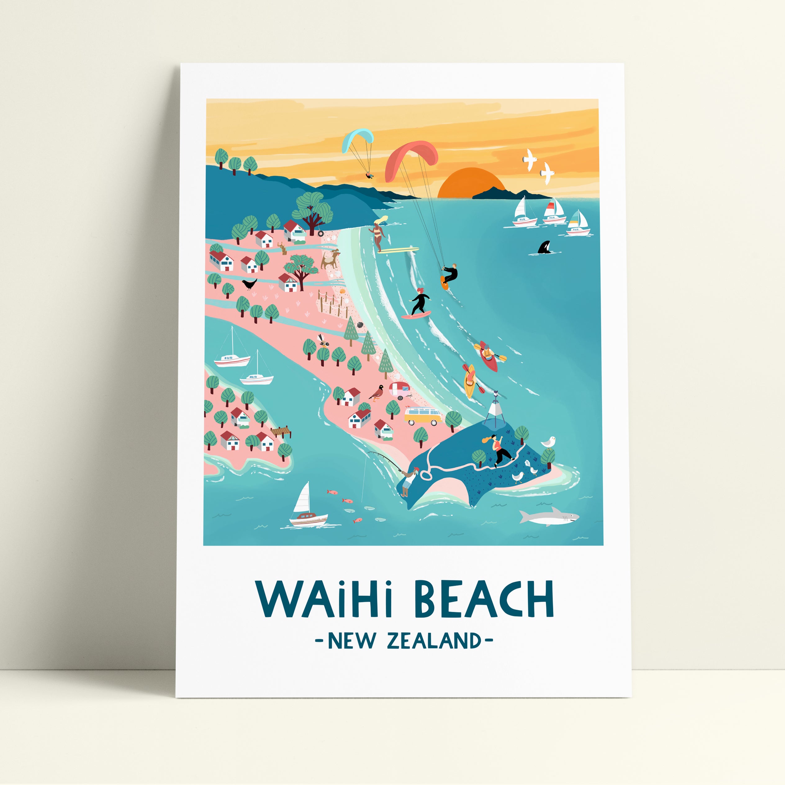Waihi Beach in pastel – Drawing the Way
